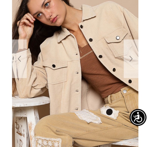 POL Clothing | Jackets & Coats | Beige Corduroy Trucker Jacket | Poshmark